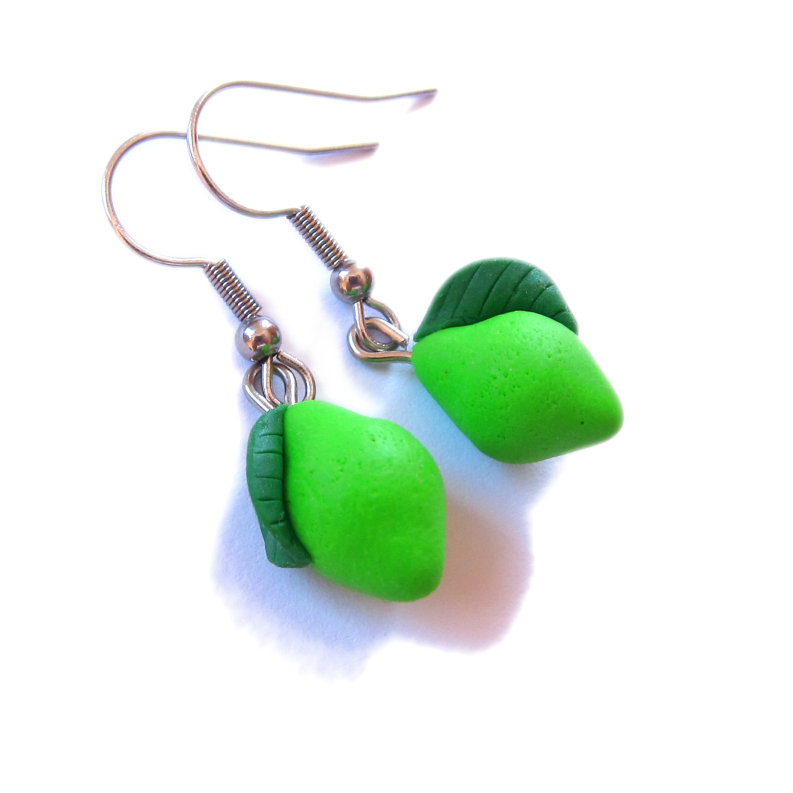 Lime Earrings Lime Green Earrings Lime Fruit Earrings Fruit - Etsy