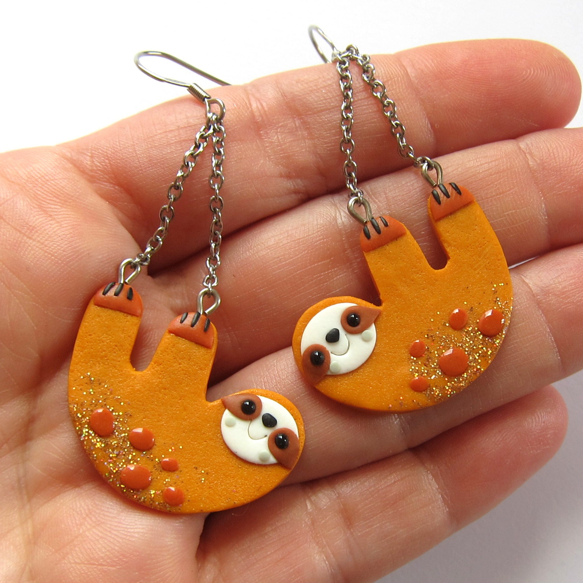 Sloth Earrings Sloth Jewelry Animal Earrings Cute Animal | Etsy