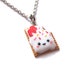 Strawberry Toaster Strudel Necklace, Funny Food Pendant, Funny Food ...