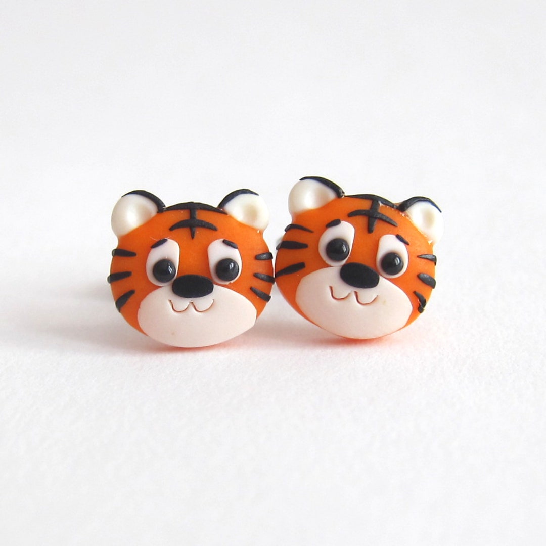 Tiger Earrings, Tiger Jewelry, Animal Earrings, Animal Jewelry, Zoo ...