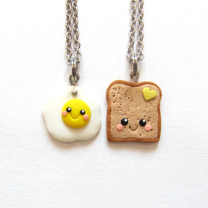 Egg and Toast BFF Necklaces – Funny Friendship Jewelry Set of 2 - Etsy