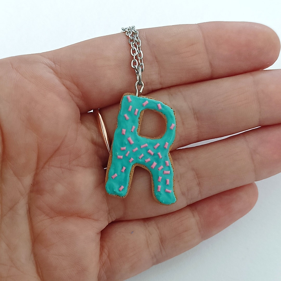 R Letter Necklace, R Letter Pendant, Initial Necklace, Personalized ...