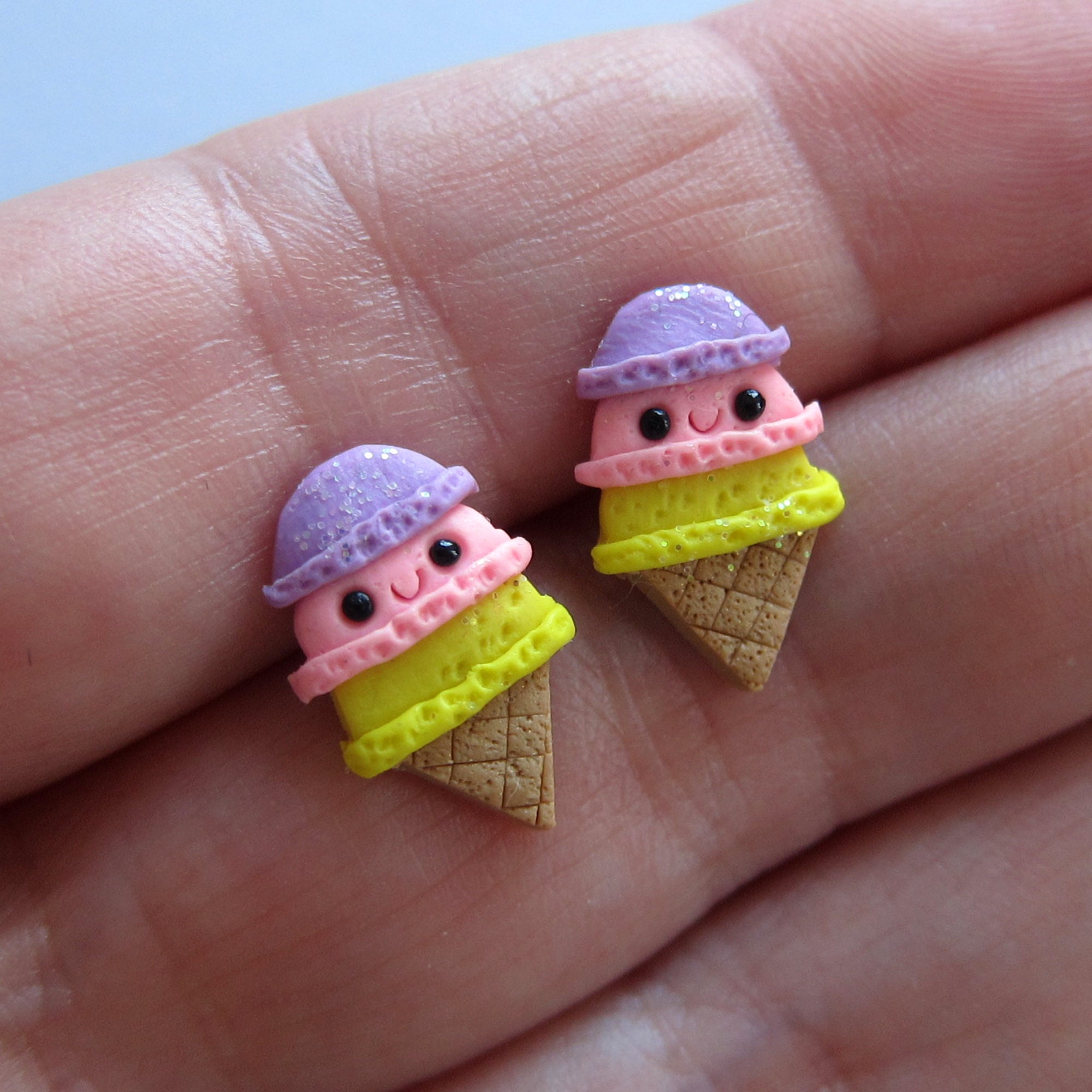 Ice Cream Cone Ice Cream Earrings For Girls Ice Cream | Etsy