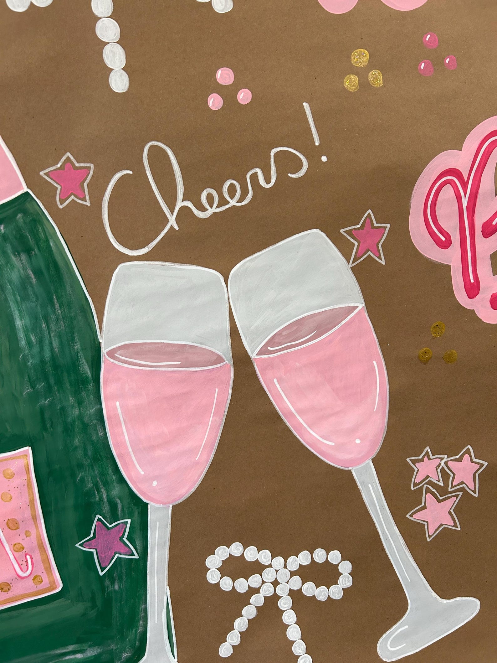 21st Champagne Toast Birthday Banner | Customized Banner | Hand-painted ...
