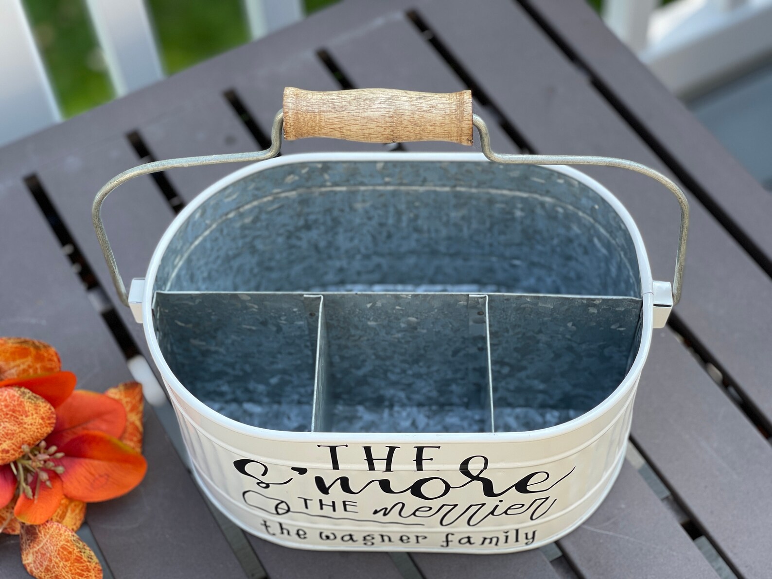 Galvanized White Metal S'mores Caddy the S'more the | Etsy