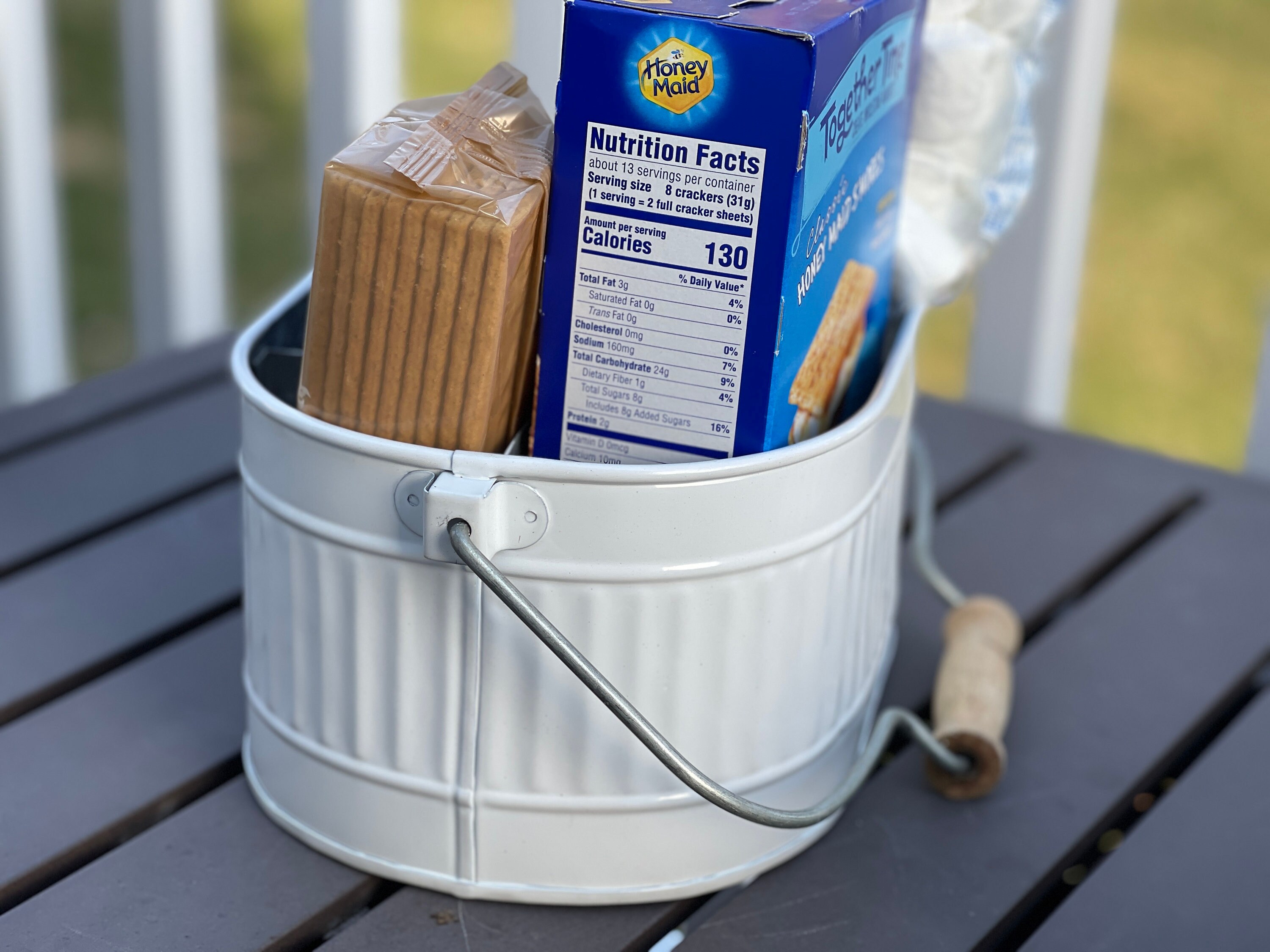 Galvanized White Metal S'mores Caddy When Life Gives You Marshmallows S ...