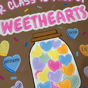 Valentine's Day Banner | Sweethearts | Mason Jar of Hearts | Classroom ...