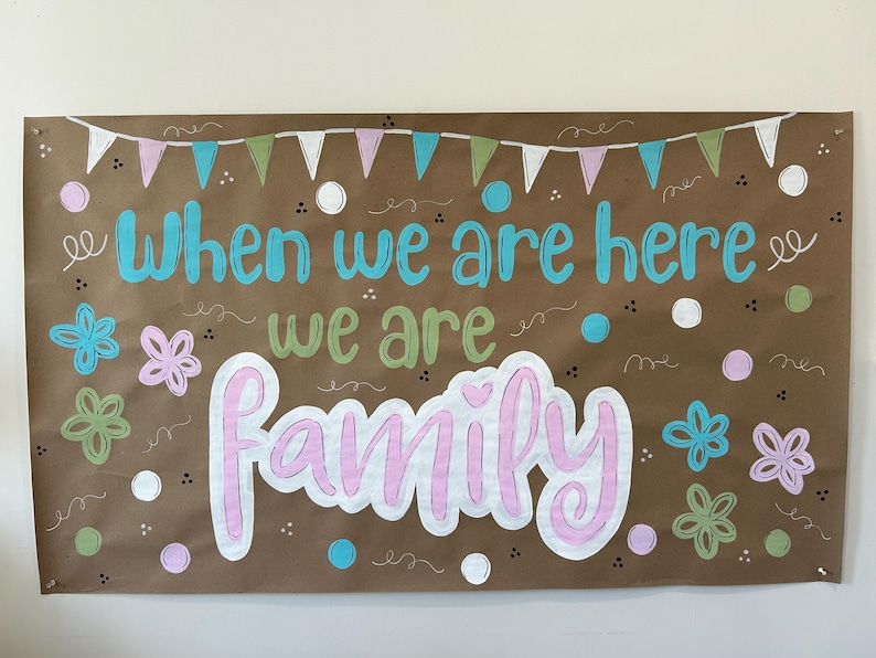 Family Banner | Teacher Bulletin Board Banner | Back to School ...