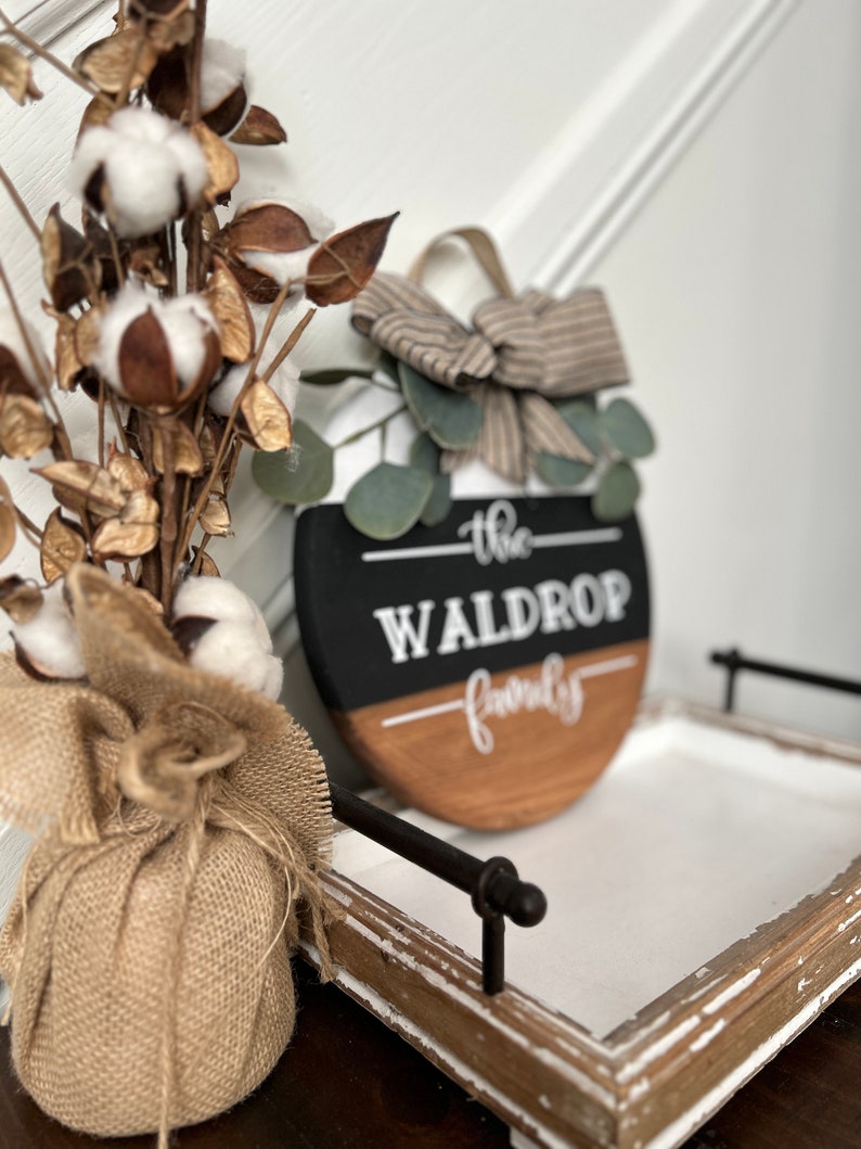 Personalized Door Hanger Front Door Decor Housewarming Gift Door Wreath ...