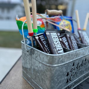 LARGE Galvanized Metal S'mores Caddy- Outdoors and S'mores | S'mores ...