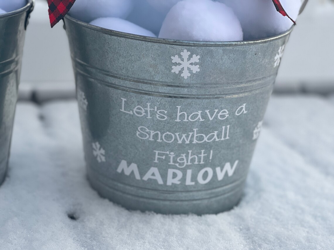 Snowball Bucket Inside Snowball Fight - Etsy