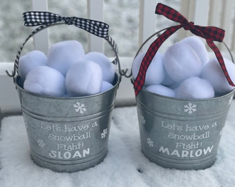 Snowball Bucket, Snowball Fight, Snowballs, Custom Snowball Bucket ...
