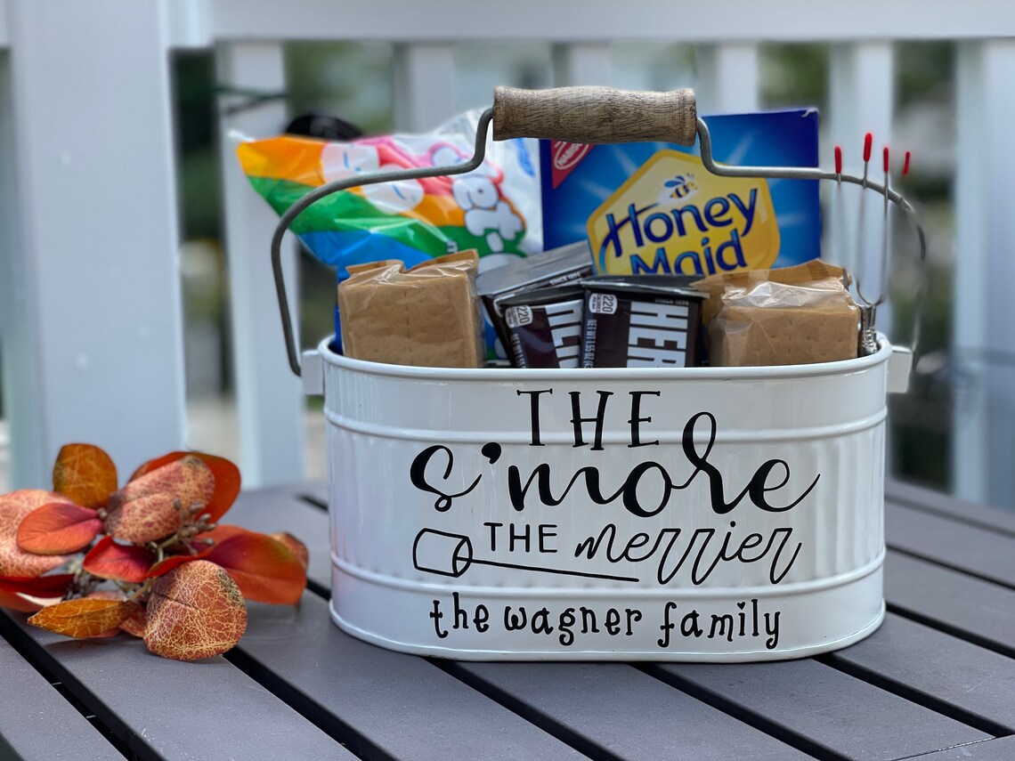 Galvanized White Metal S'mores Caddy the S'more the | Etsy