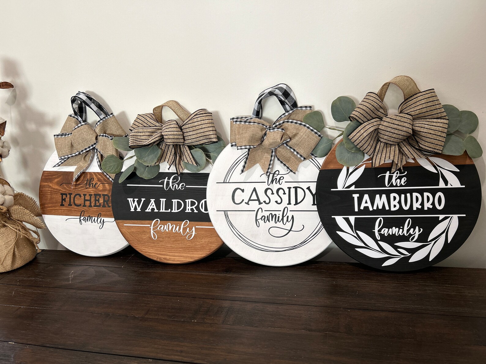 Personalized Door Hanger Front Door Decor Housewarming Gift Door Wreath ...