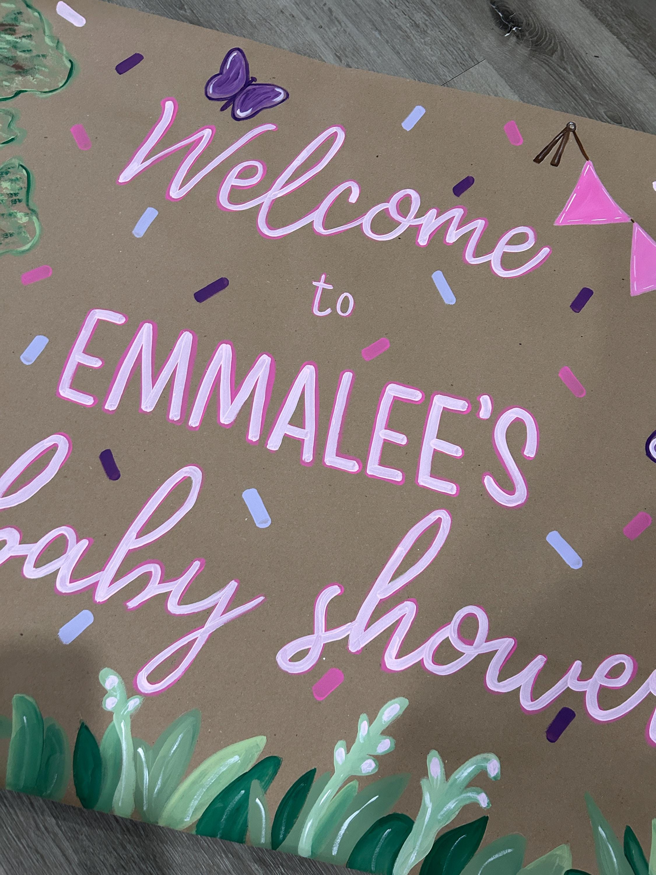Woodland Animal Themed Banner | Baby Shower | Customized Banner | Hand ...