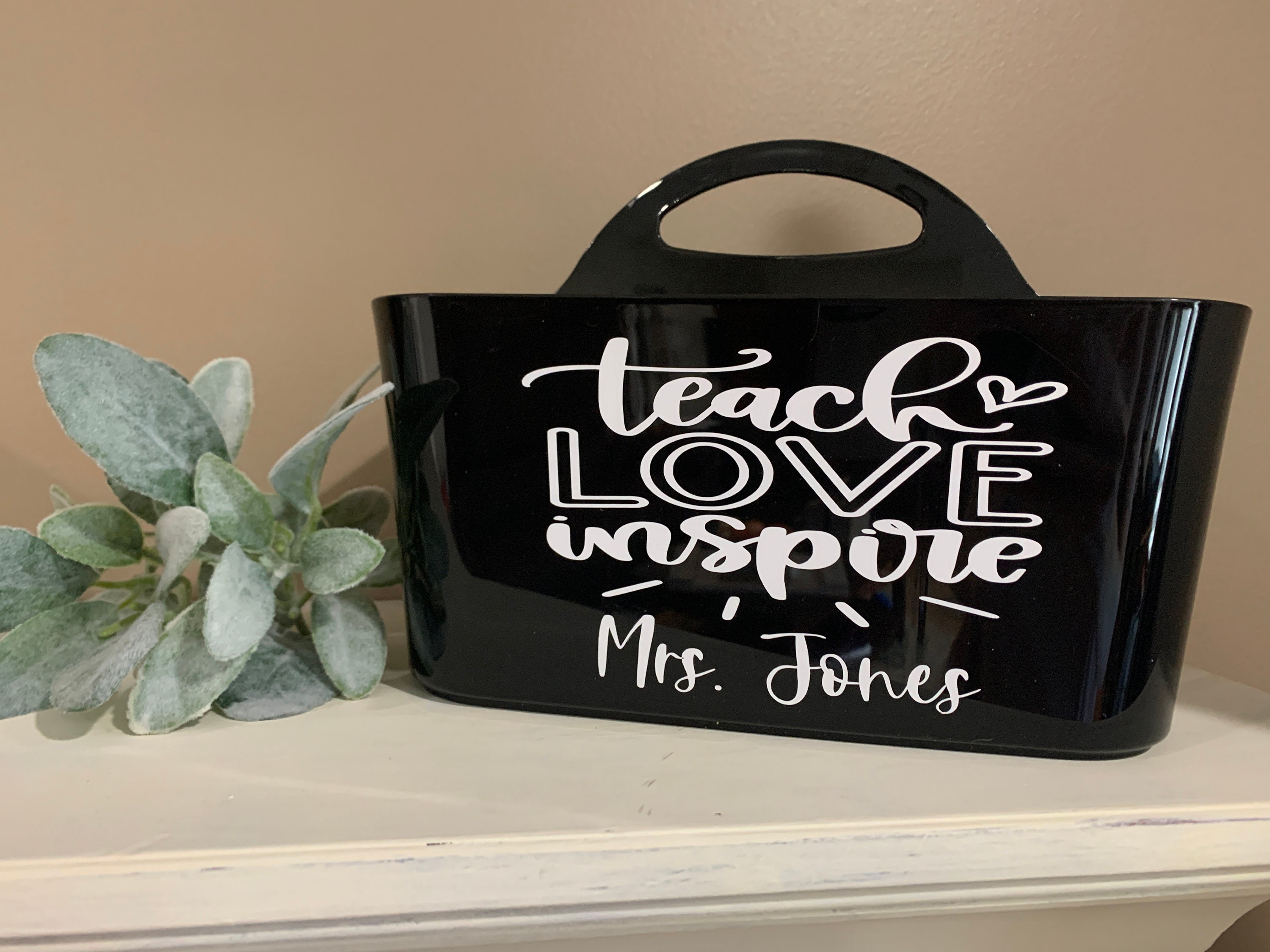 Personalized Teacher Caddy Back to School Teacher Gift Teacher Desk ...