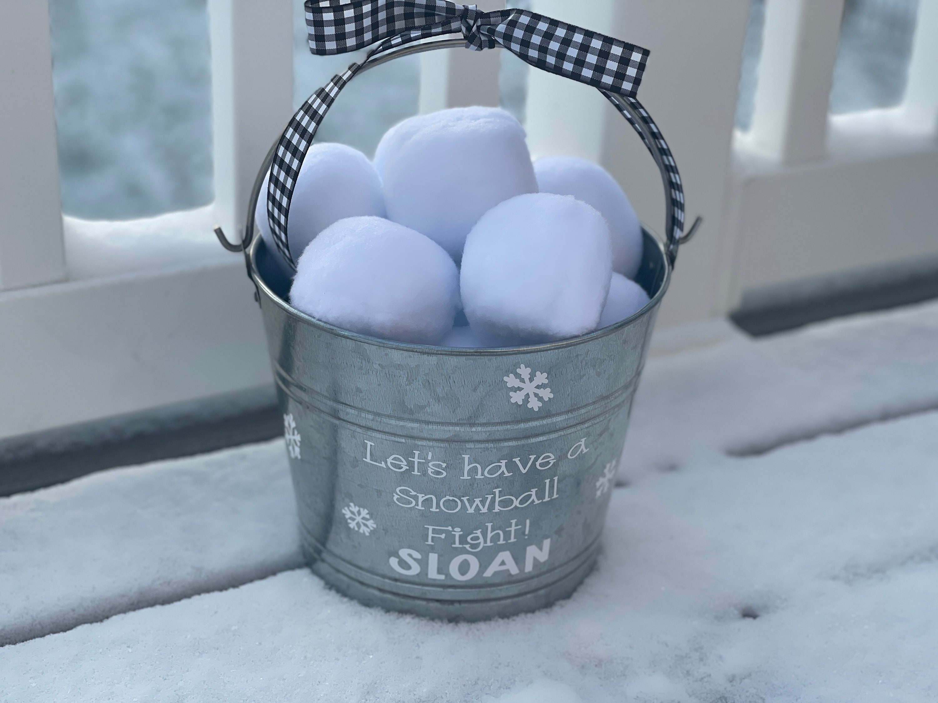 Snowball Bucket Inside Snowball Fight - Etsy