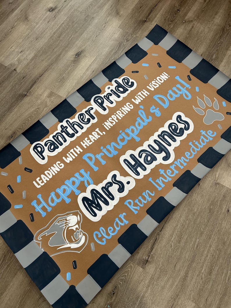 Teacher Banner | School Banner | Customized Banner | Hand-painted ...