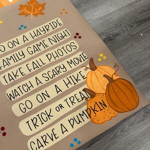Fall Bucket List Banner| Mini Banner | Customized Banner | Hand-painted ...