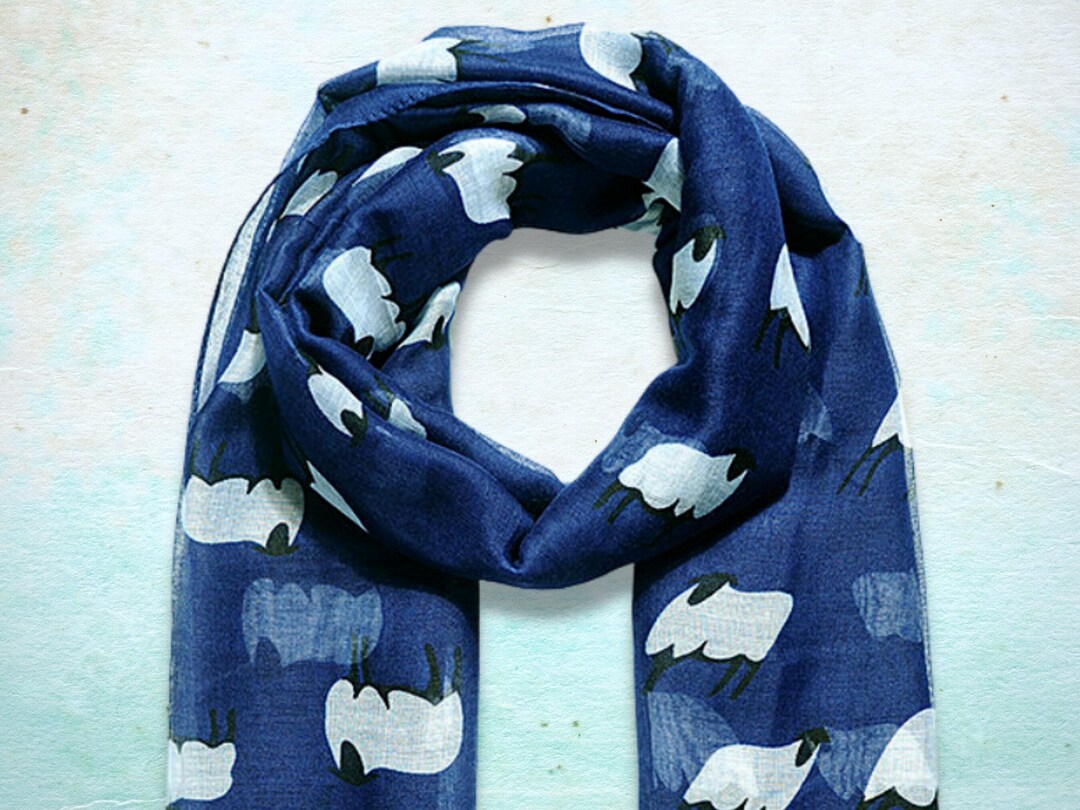 Sheep Scarf for Women, Personalised Gifts for Mum or Gran, 30th 40th ...