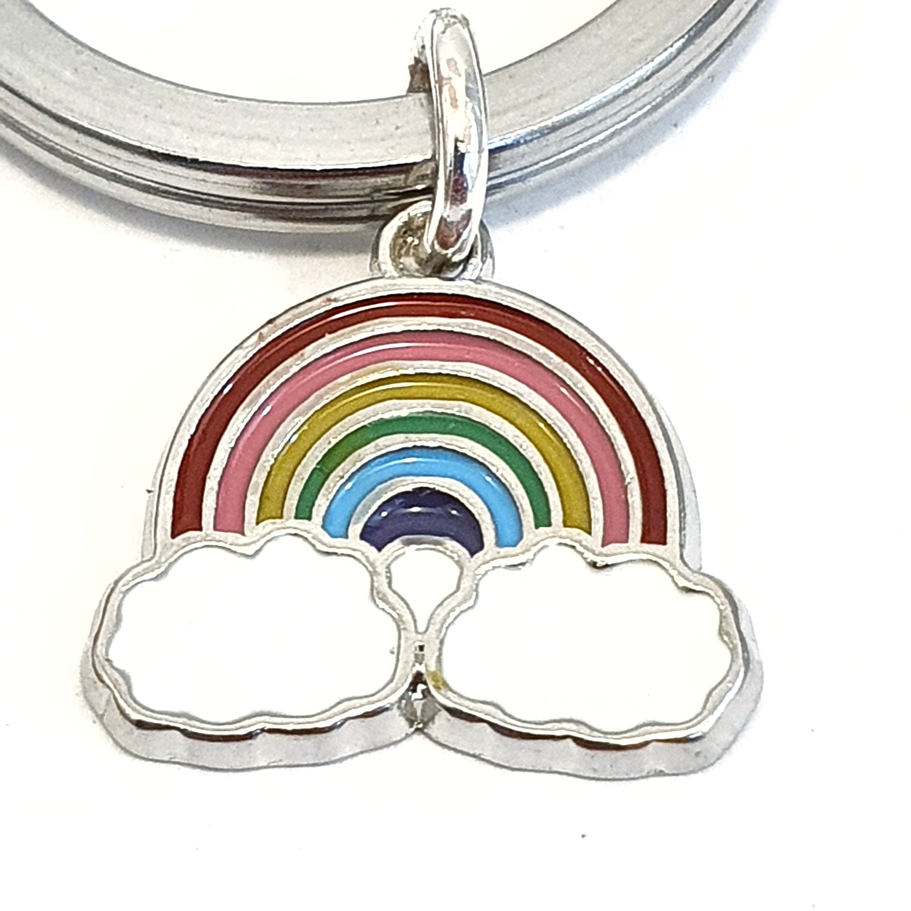 Rainbow Charm Keyring Initial Bag Charm Personalised - Etsy UK