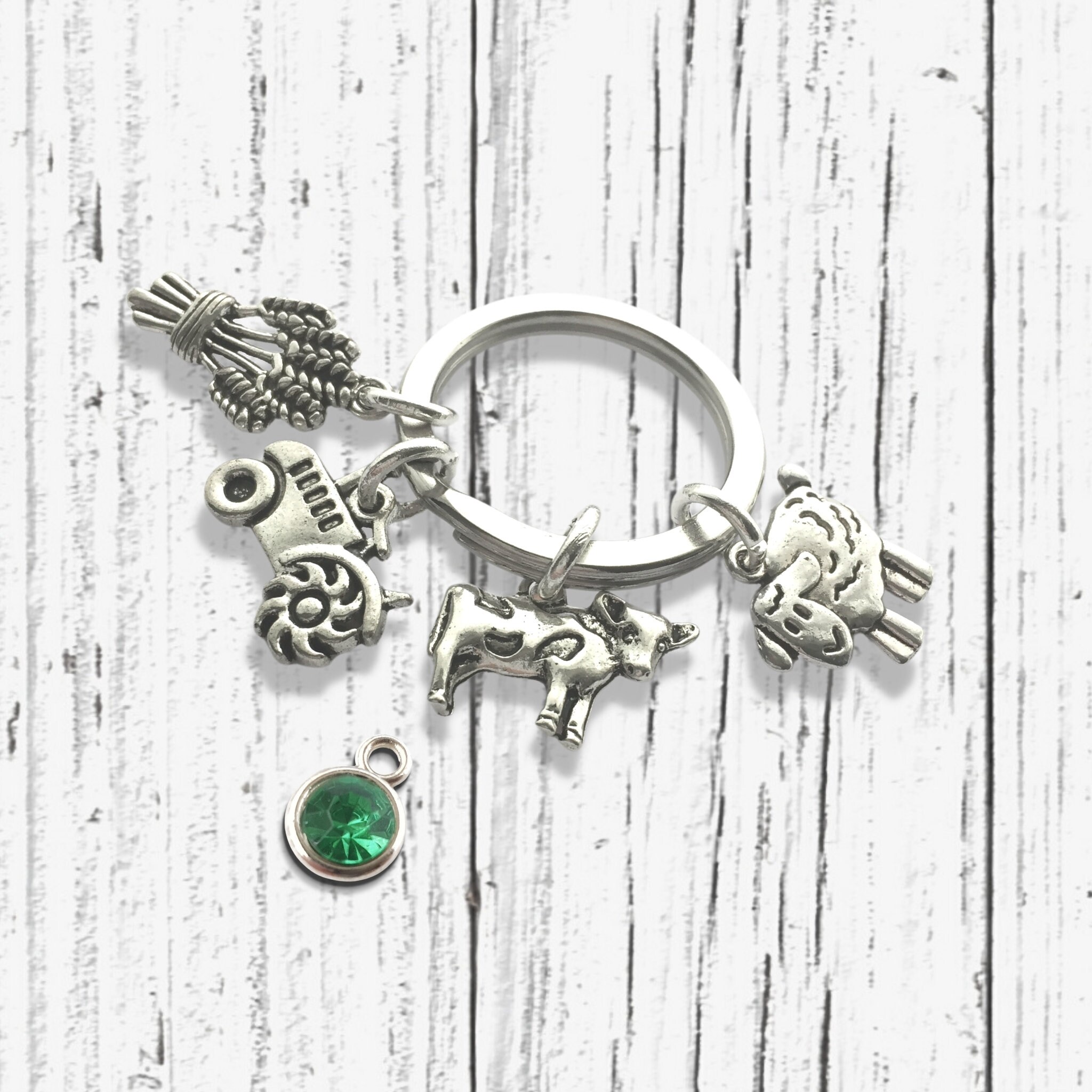 Farmers Keyring Tractor Key Ring Farm Key Ring Personalised | Etsy