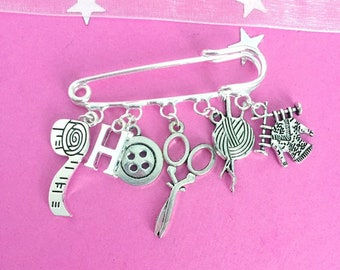 Knitting Brooch | Etsy