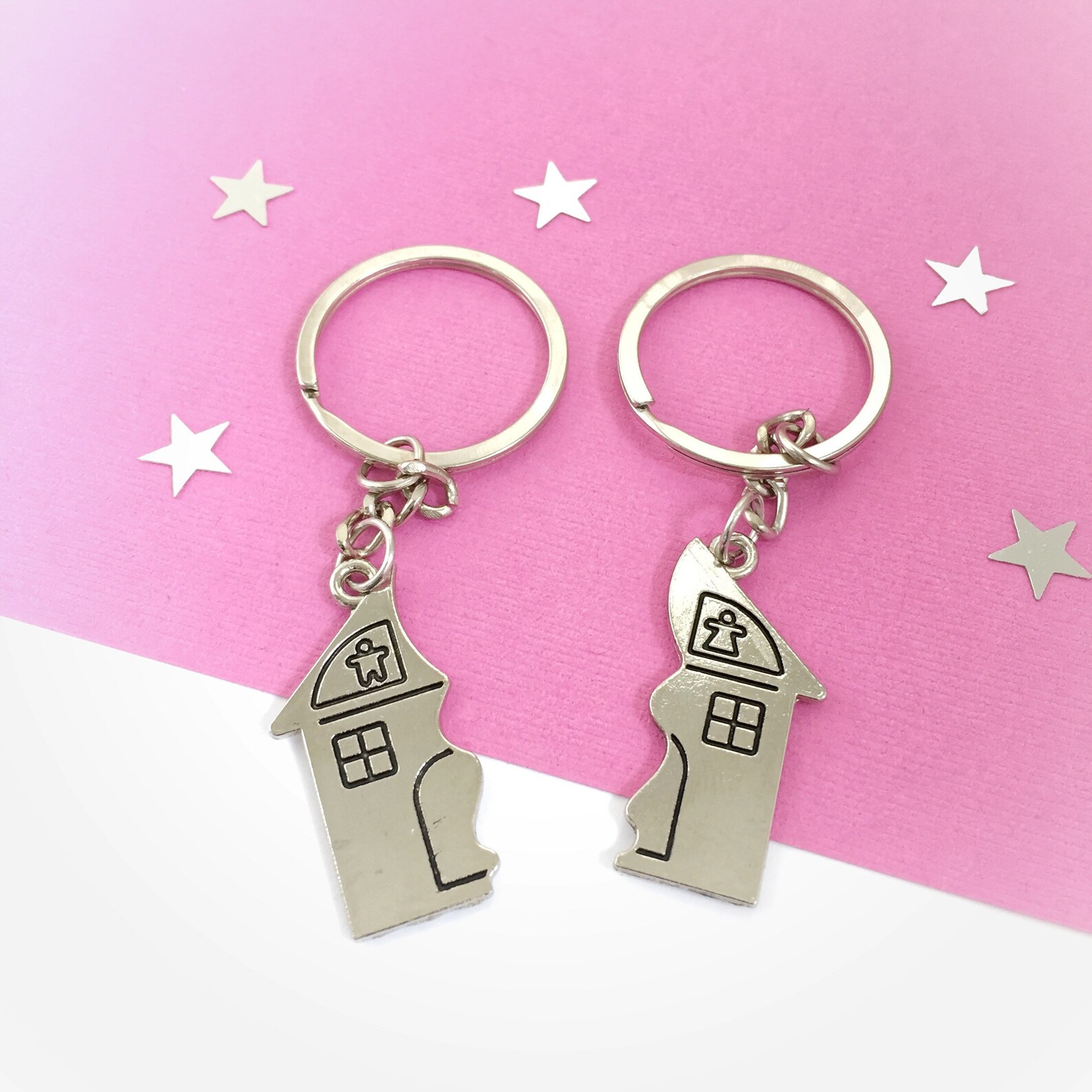 His and Hers New Home Keyrings Housewarming Keyrings Moving | Etsy