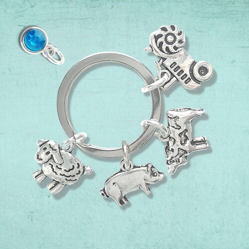 Farmers Keyring Tractor Key Ring Farm Key Ring Personalised - Etsy