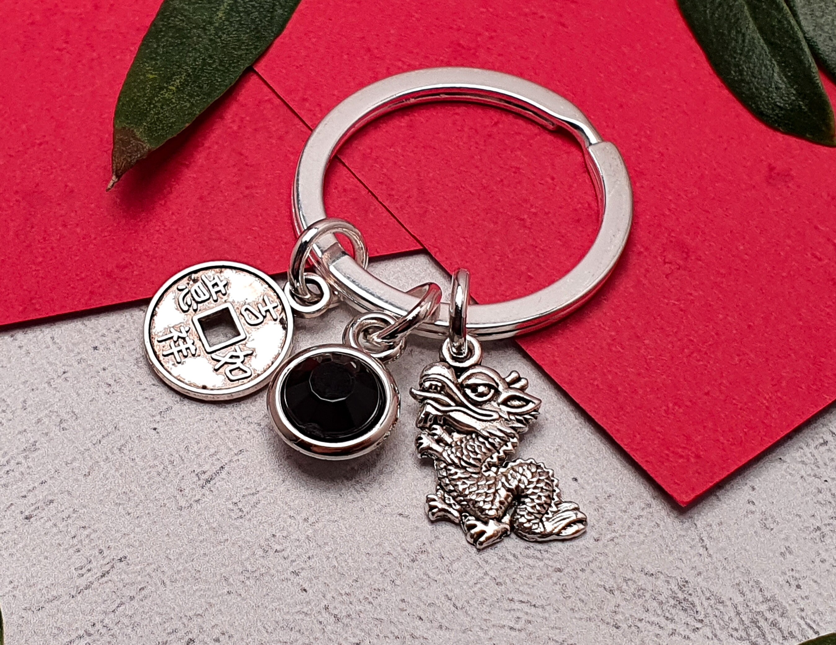 Dragon Good Luck Coin Keyring Chinese New Year Gift Lucky | Etsy