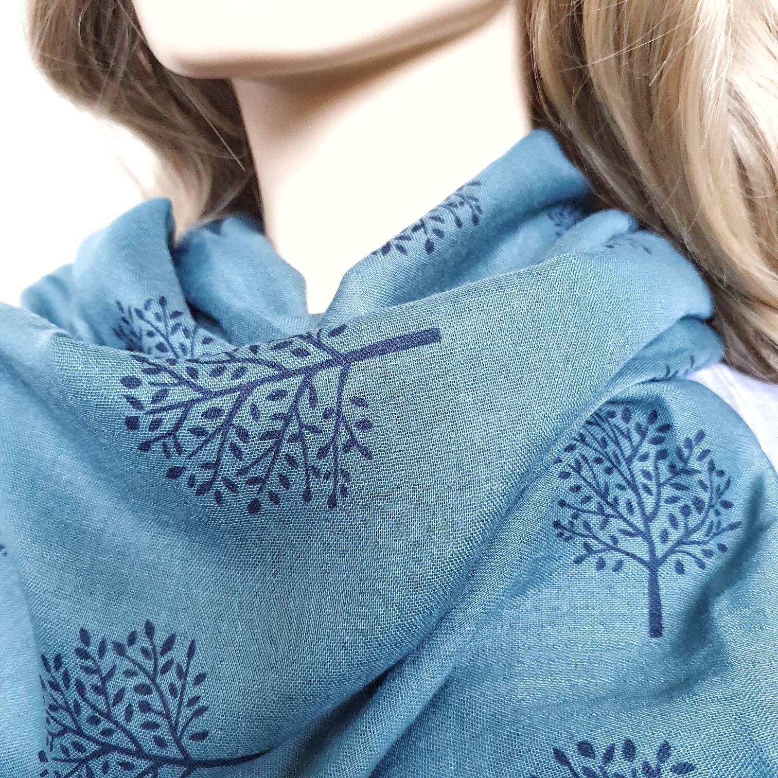 Personalised Womens Tree Print Scarf Mulberry Tree Print Wrap - Etsy UK