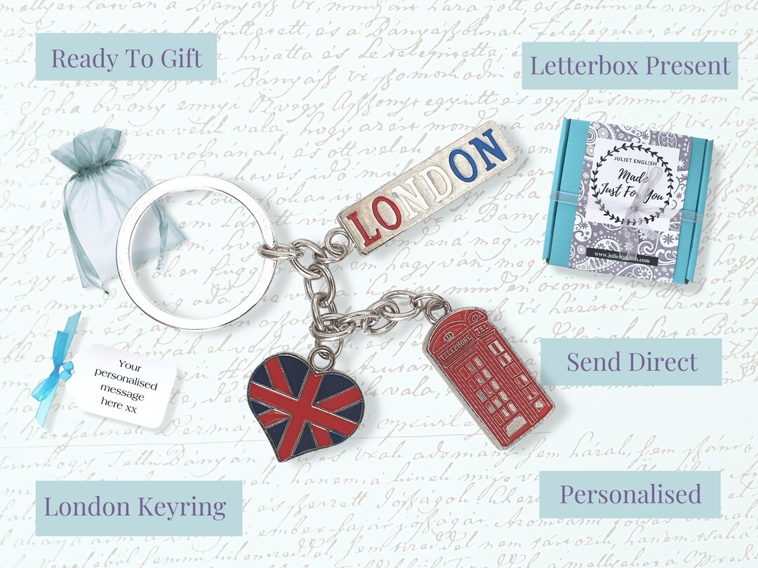London Keyring Union Jack Keychain Personalised Gifts - Etsy UK