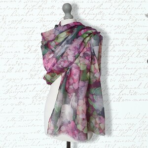 Personalised Floral Scarf: Pink Flower Pattern Scarf in a Box - Etsy UK