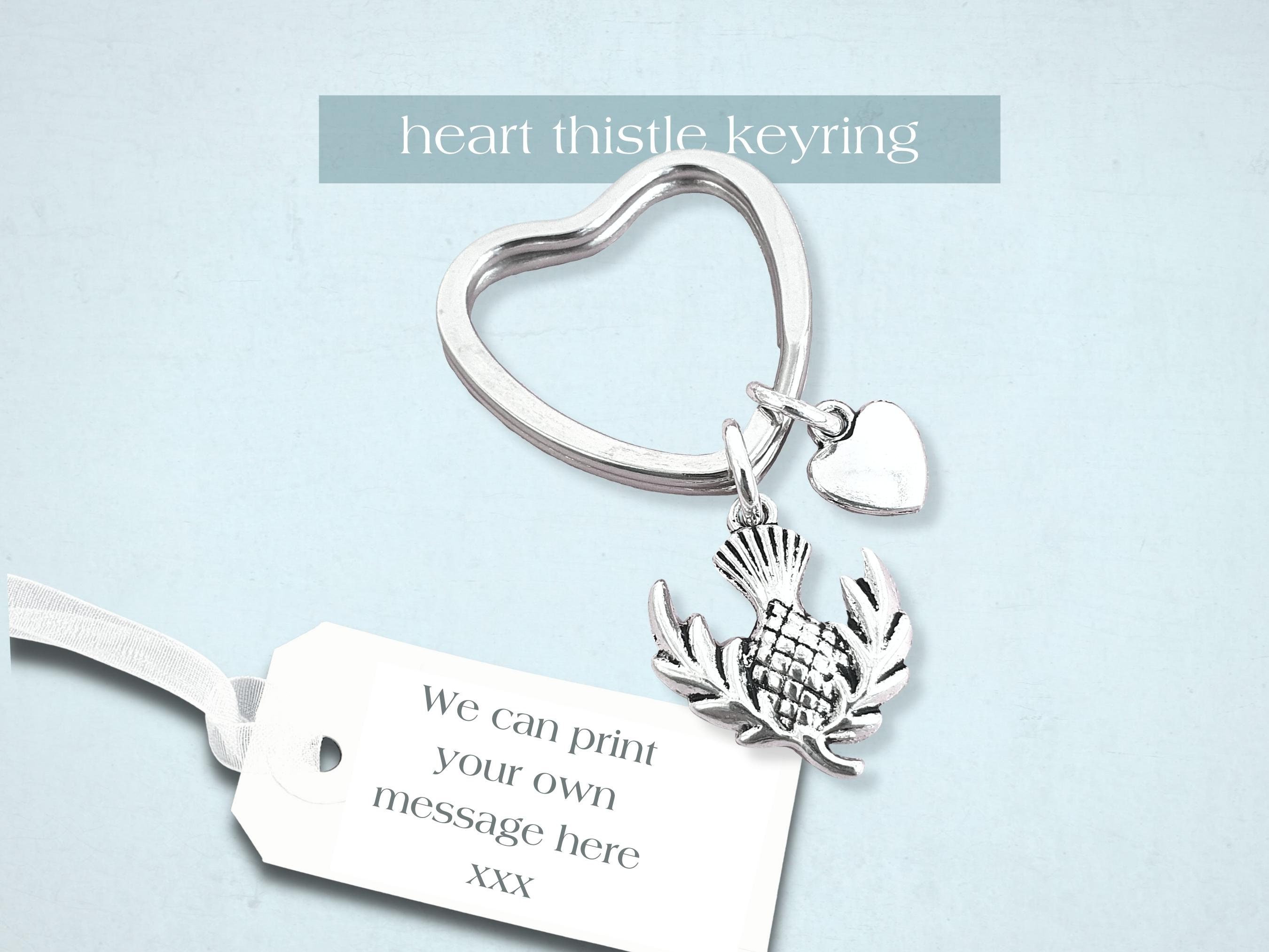 Thistle Key Ring Scottish Present Personalised Keyring - Etsy UK