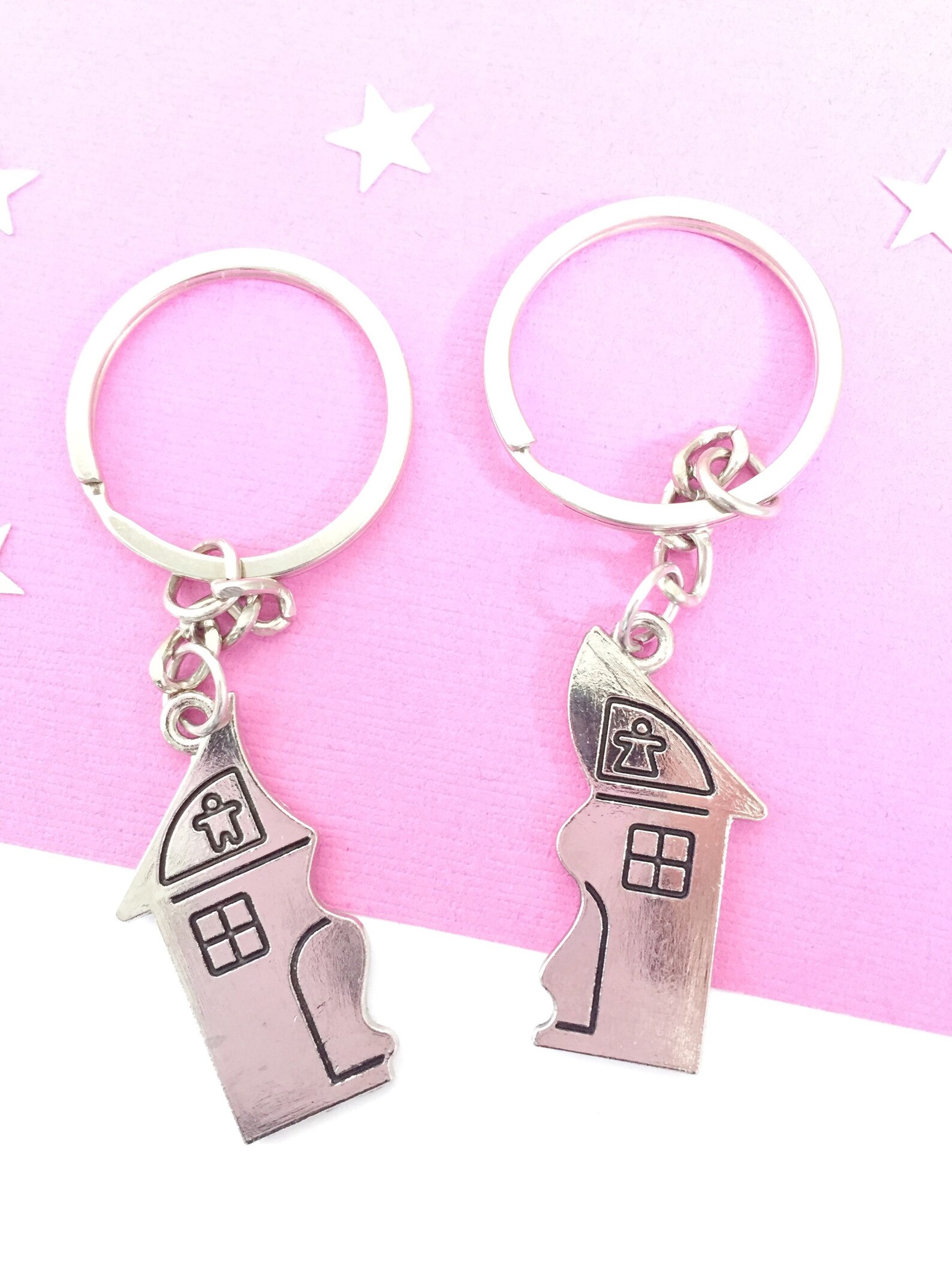 His and Hers New Home Keyrings Housewarming Keyrings Moving | Etsy