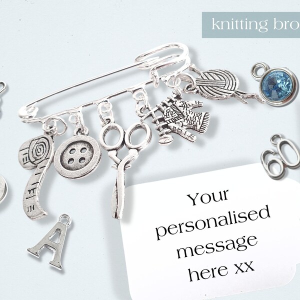 Knitting Brooch - Etsy UK