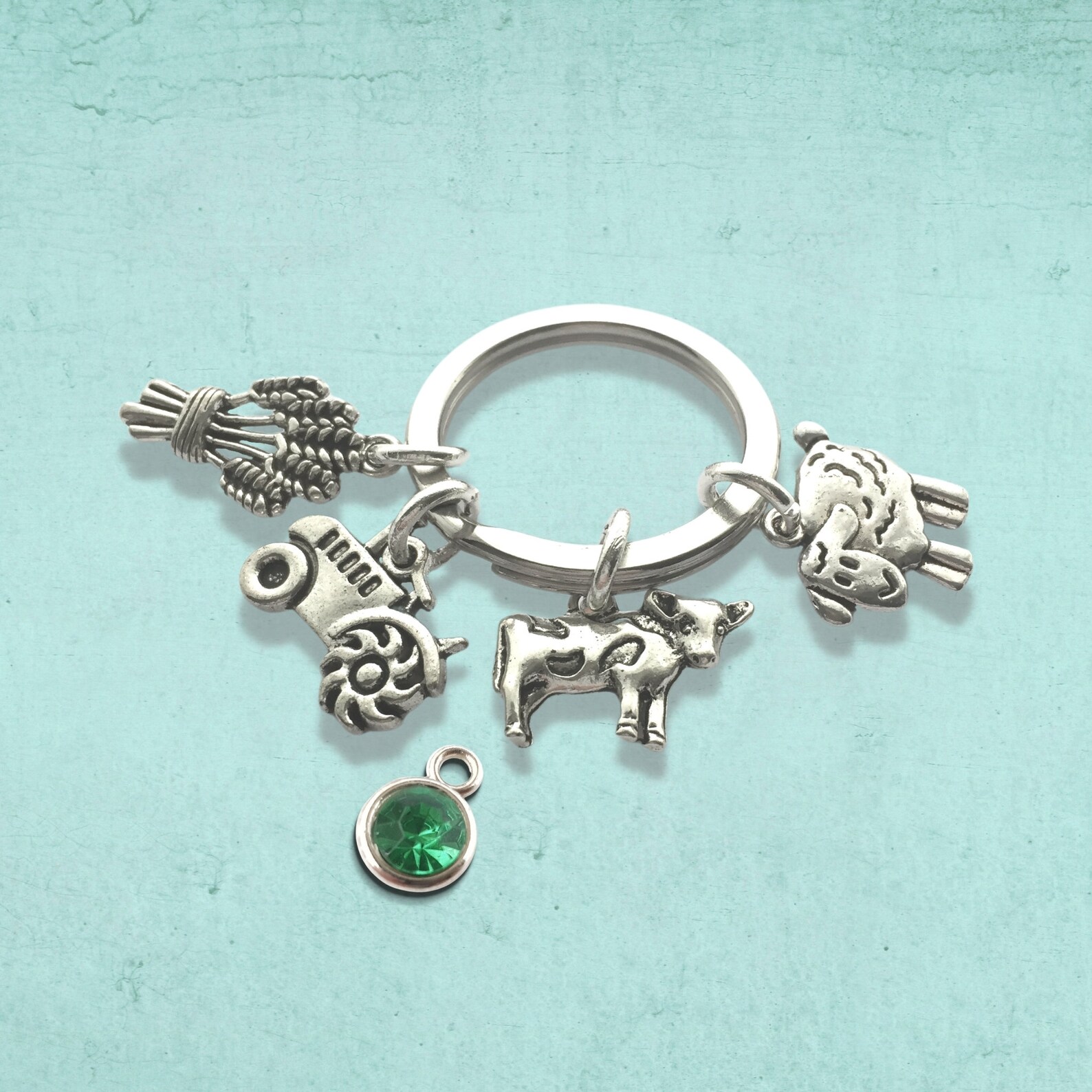 Farmers Keyring Tractor Key Ring Farm Key Ring Personalised | Etsy