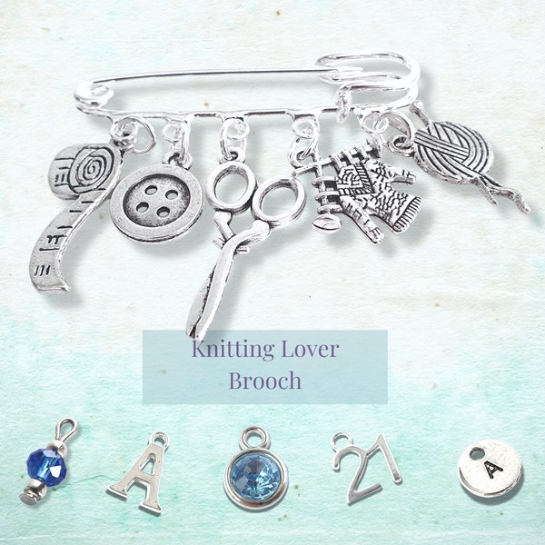 Knitting Brooch - Etsy UK