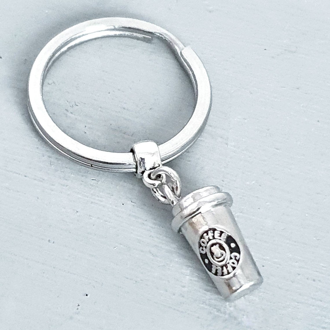 Coffee Cup Keyring Personalised Coffee Lovers Gift Coffee - Etsy