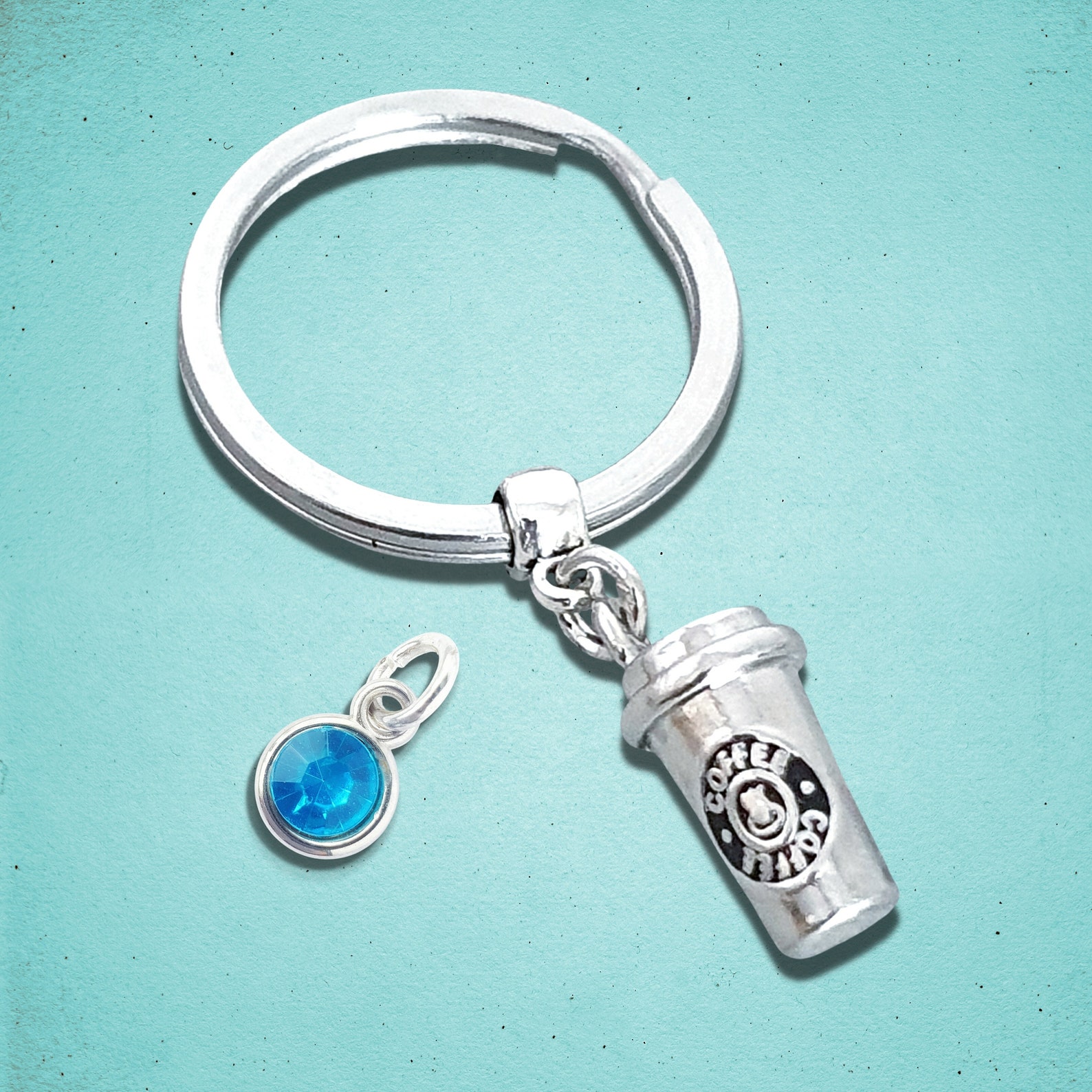 Coffee Cup Keyring Personalised Coffee Lovers Gift Coffee - Etsy