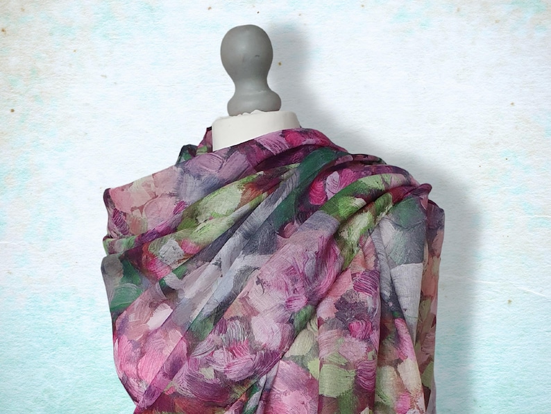 Personalised Floral Scarf: Pink Flower Pattern Scarf in a Box - Etsy UK