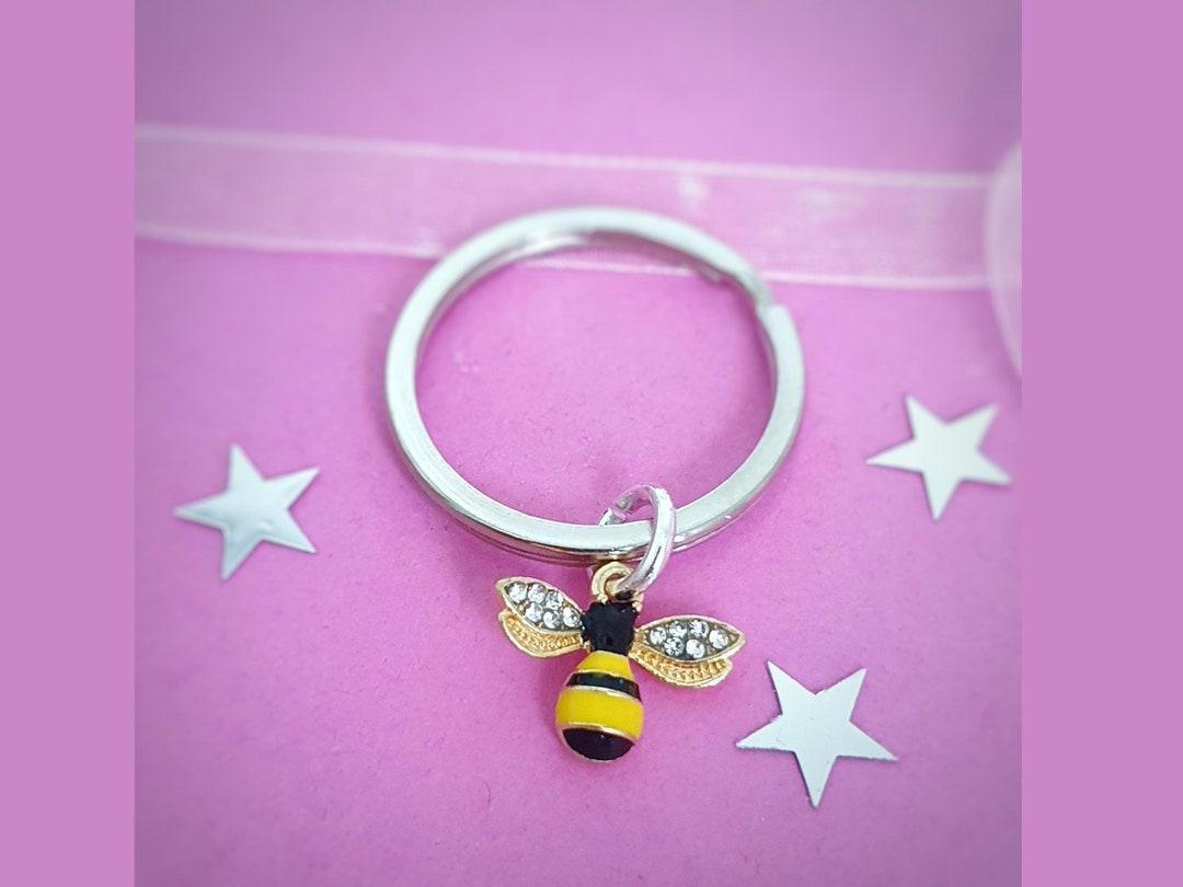 Custom Bee Keyring, Thoughtful Gift for Mum, Personalised Keyring, Best ...