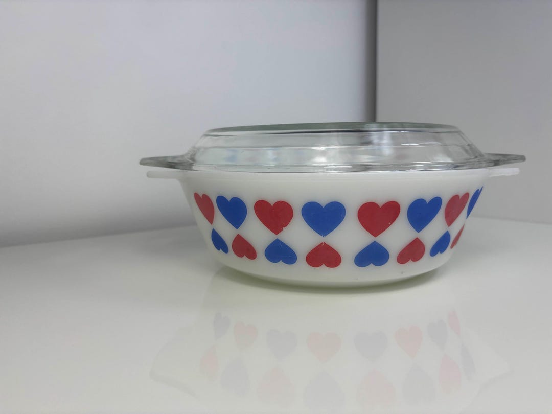 Rare JAJ Pyrex Hearts. Bowl Number 513. 1970s Vintage Collectible ...