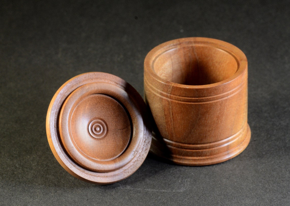 Cherry Lidded Box With Ironwood Insert Handmade Lathe Turned - Etsy