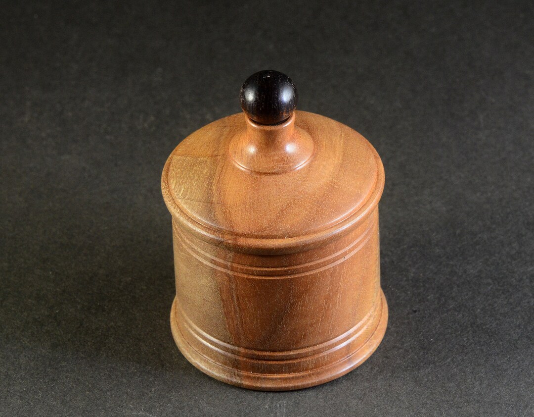 Cherry Lidded Box With Ironwood Insert Handmade Lathe Turned - Etsy
