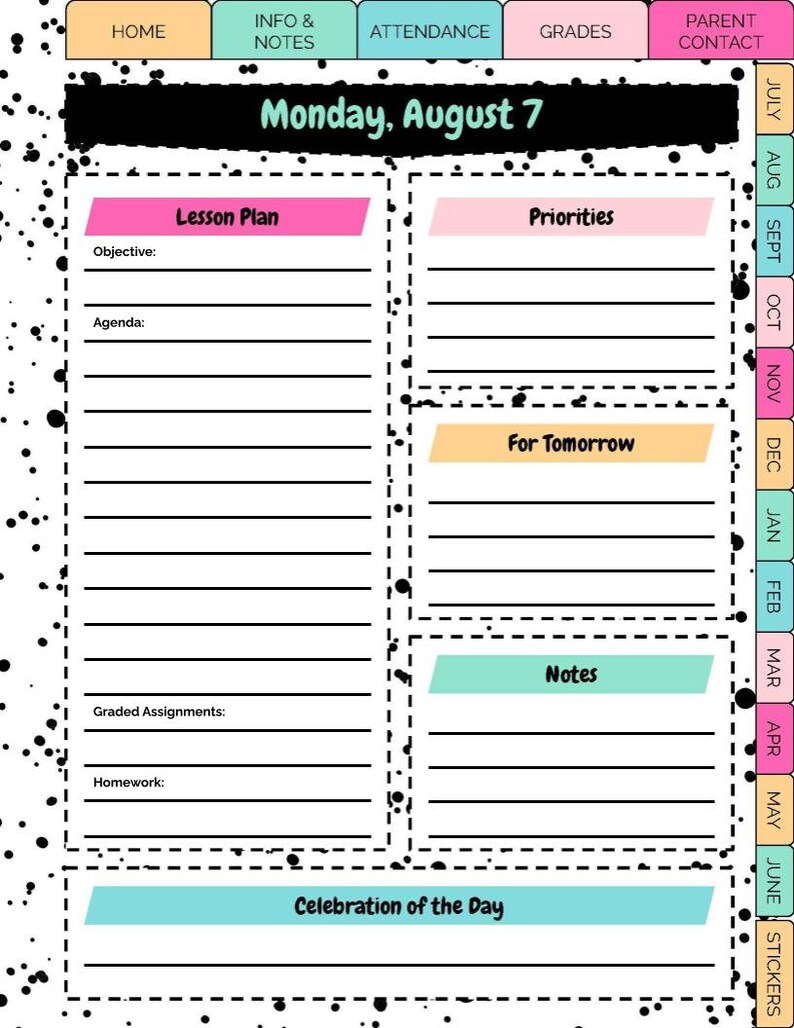 Digital Lesson Planner for Teachers 2023-2024 Google Slides - Etsy