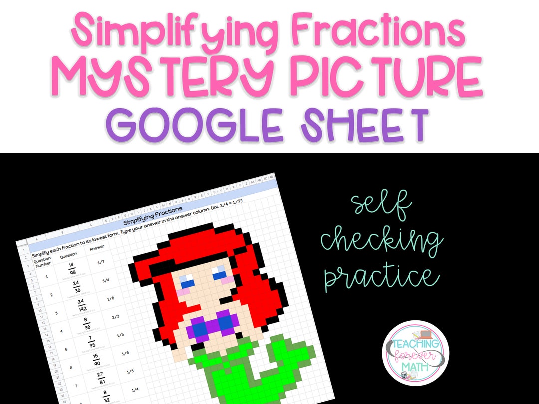 Simplifying Fraction - Mystery Picture - Self Checking - Etsy