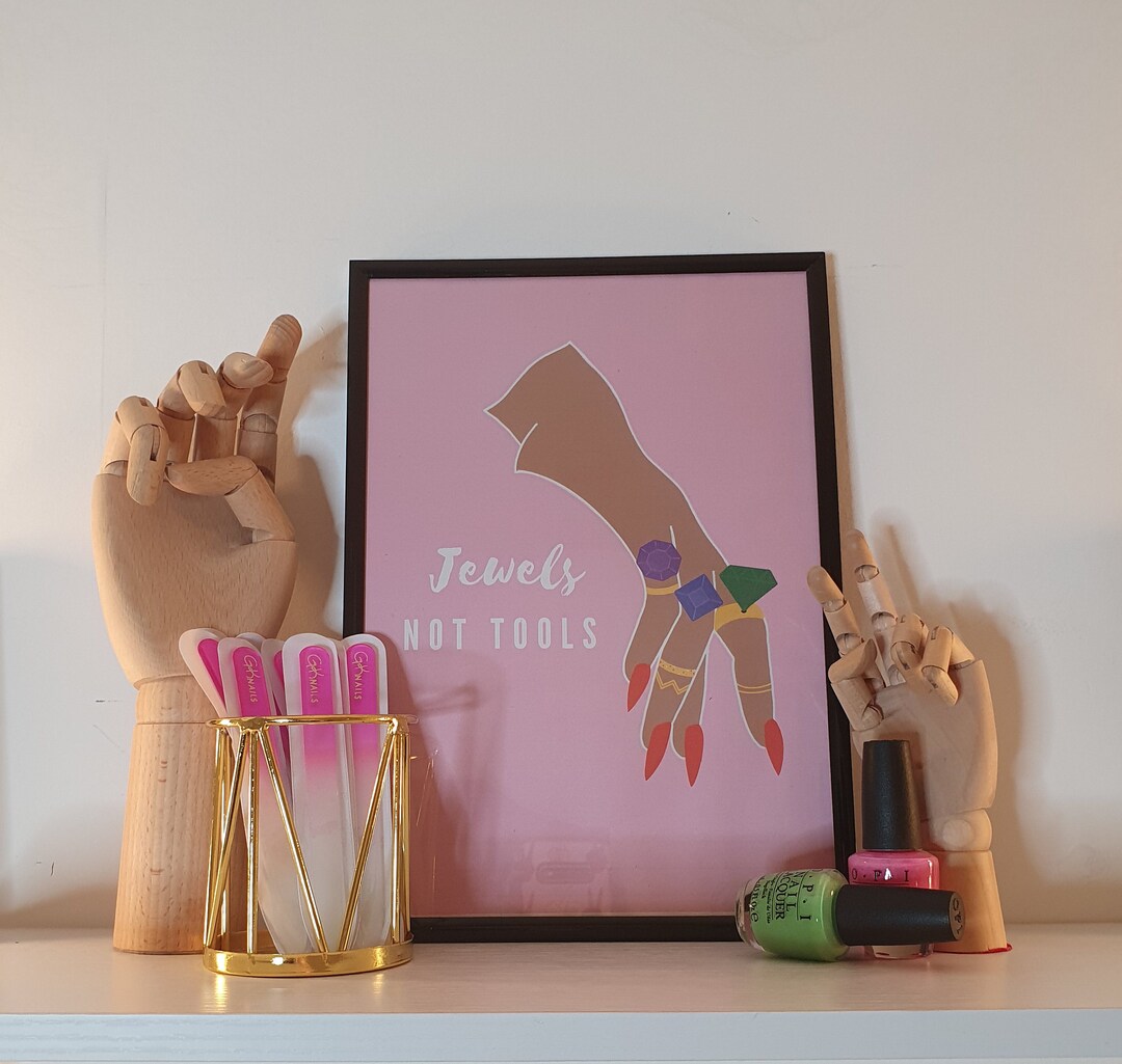 Nail Tech Art | Jewels Not Tools | Wall Art | Digital Prints | Salon ...