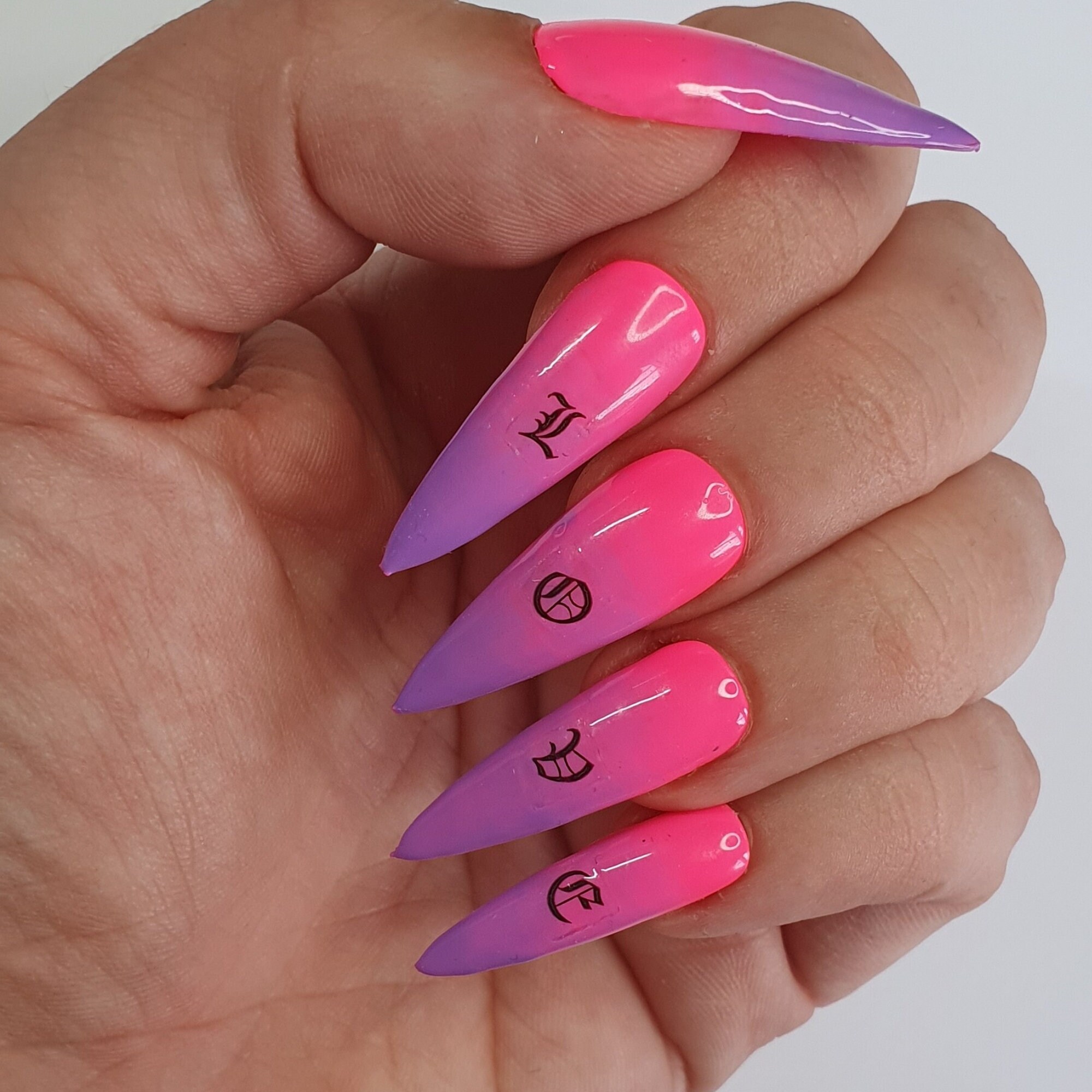 GK Nails | Old English Font | Old English Letters Nail Decals ...