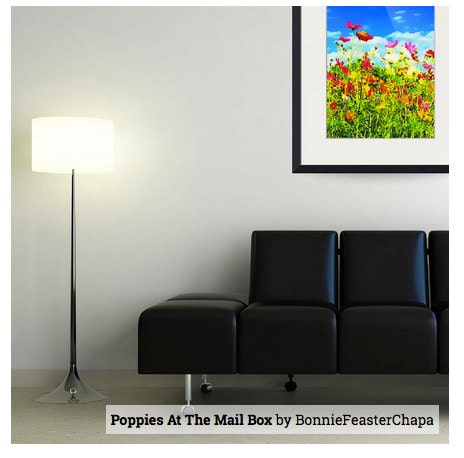 Giclee Print Poppies at the Mail Box Flowers Poppy Wildflower - Etsy